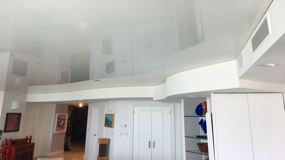 glossy reflective suspended ceiling Pictures - OneStretchCeiling